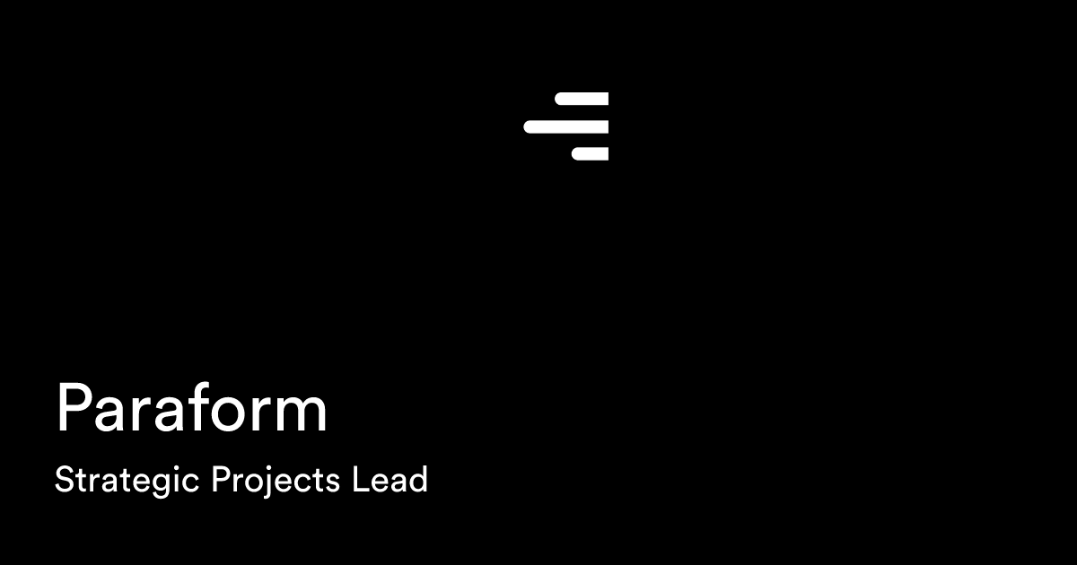 Strategic Projects Lead at Paraform