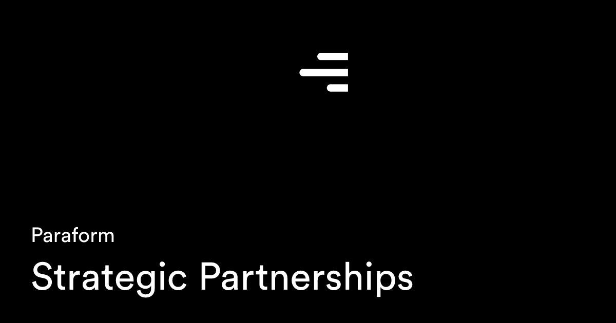 Strategic Partnerships at Paraform
