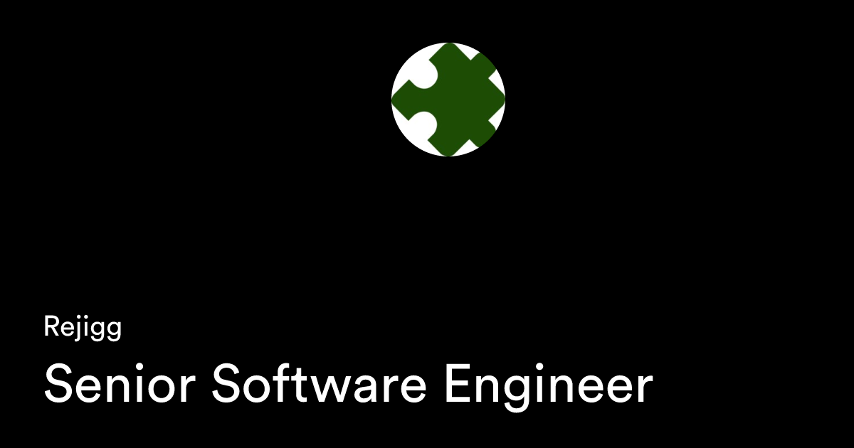 Senior Software Engineer at Rejigg